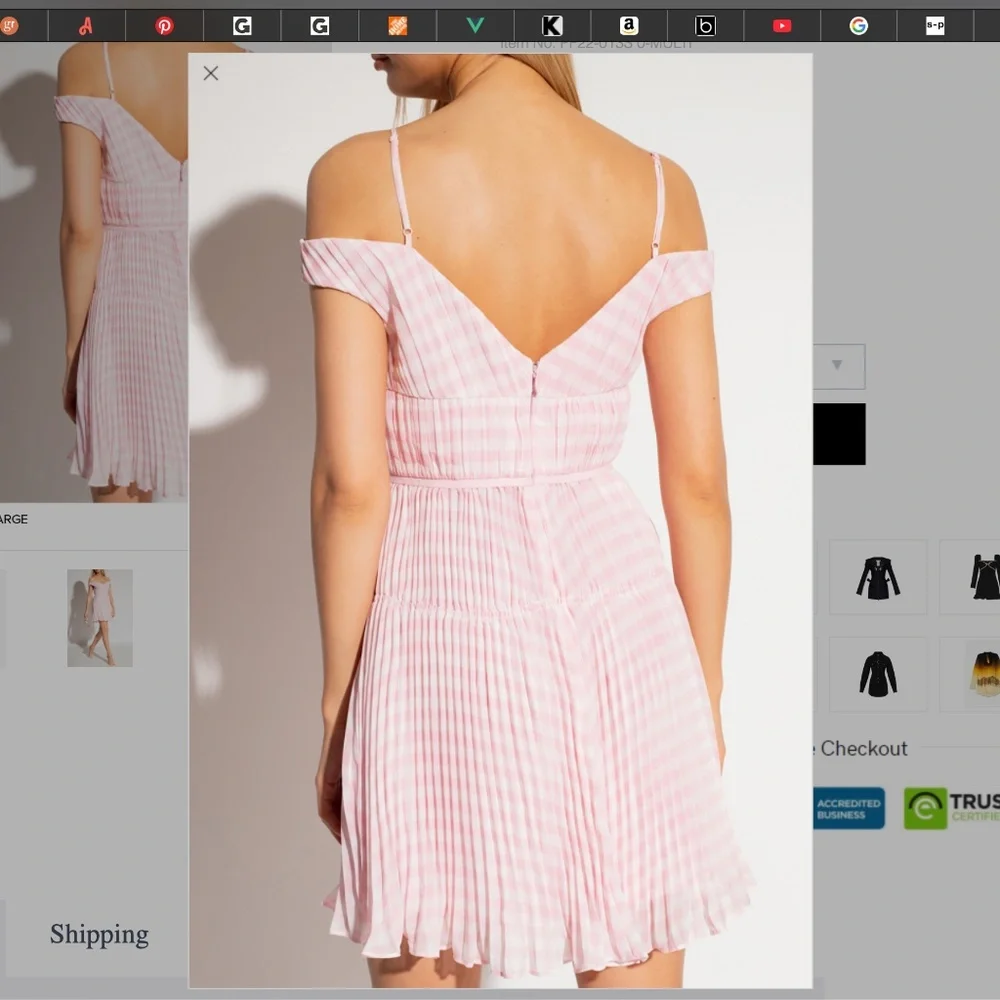 Self-Portrait | Dresses | Self Portrait Pink Gingham Dress | Poshmark
